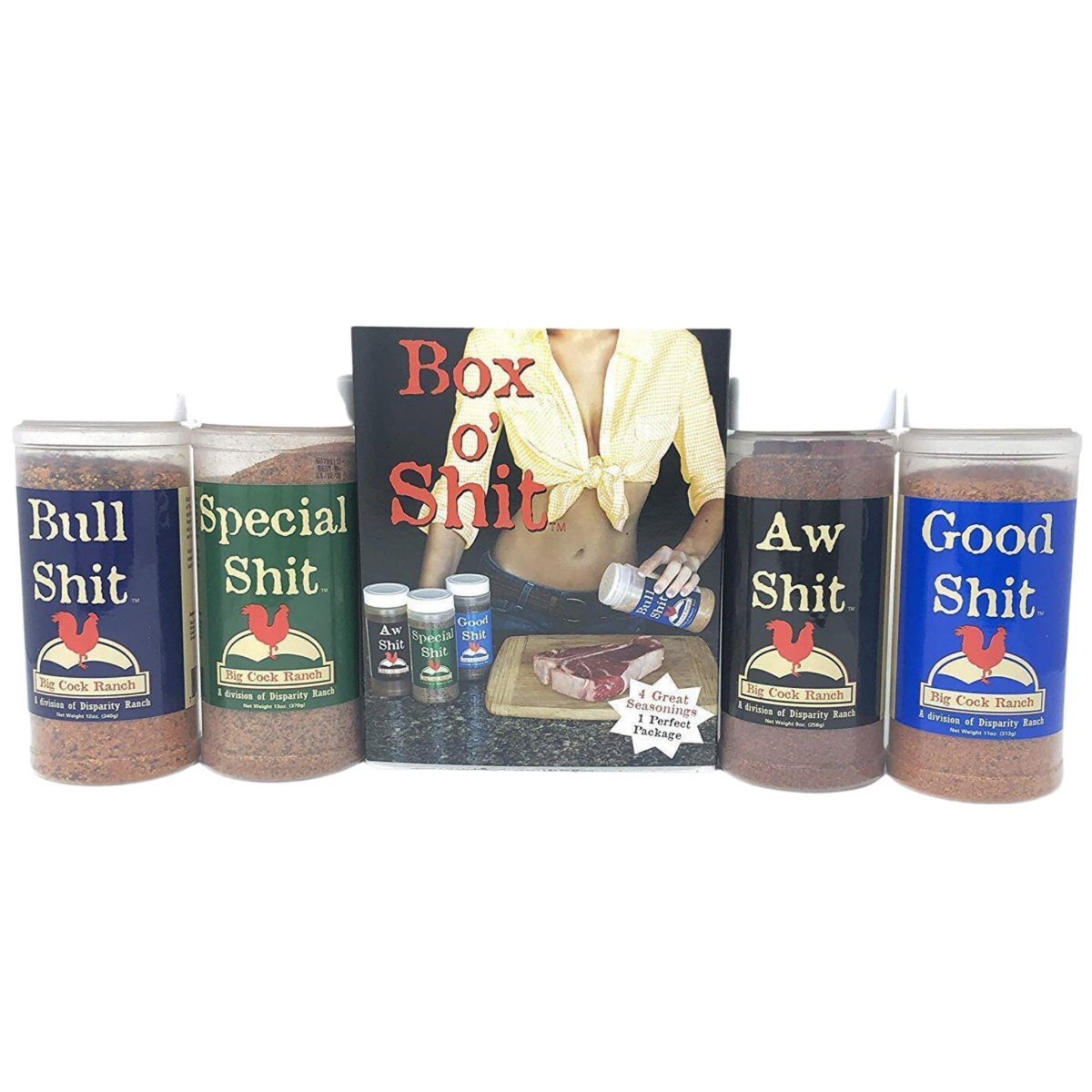 Box o’ Shit - 4 Great Big Cock Ranch Seasonings In One Box - 4 x 13oz – BBQRubs.com